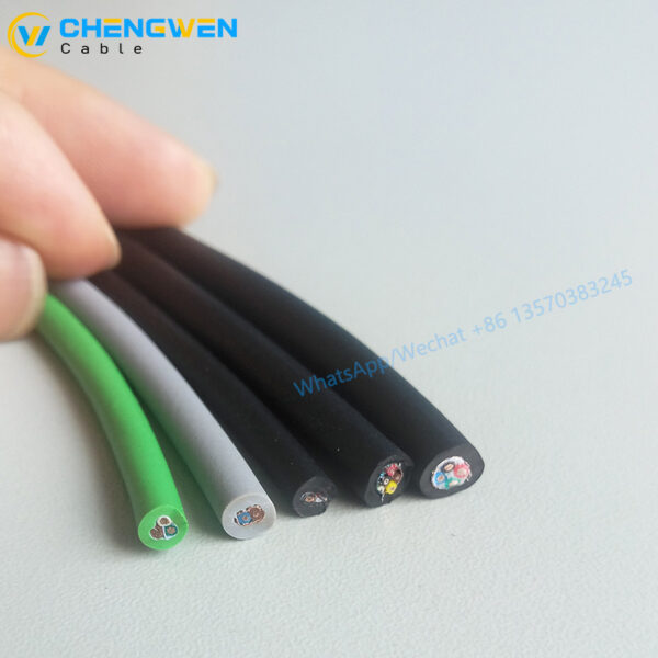 yp506 3x2x0.2mm² (24awg) pur 드래그 체인 컨베이어 폴리 우레탄 케이블 트위스트 쌍 - 청웬 케이블