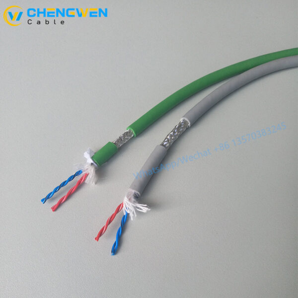 yp506 3x2x0.2mm² (24awg) pur 드래그 체인 컨베이어 폴리 우레탄 케이블 트위스트 쌍 - 청웬 케이블