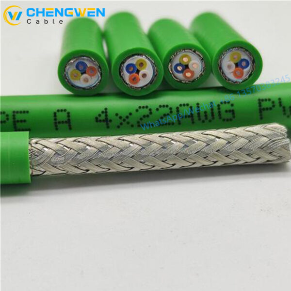 Profinet 산업용 실외 이더넷 케이블 산업용 통신 2x22AWG - Chengwen 케이블