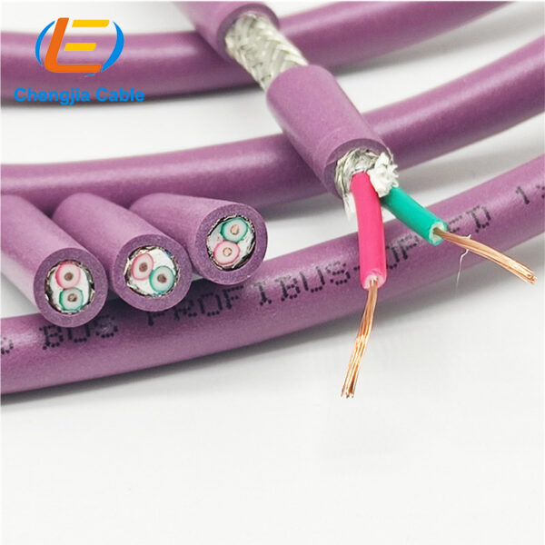 Highly Flexible PUR Communication PROFIBUS Bus Cables For Drag Chain ...